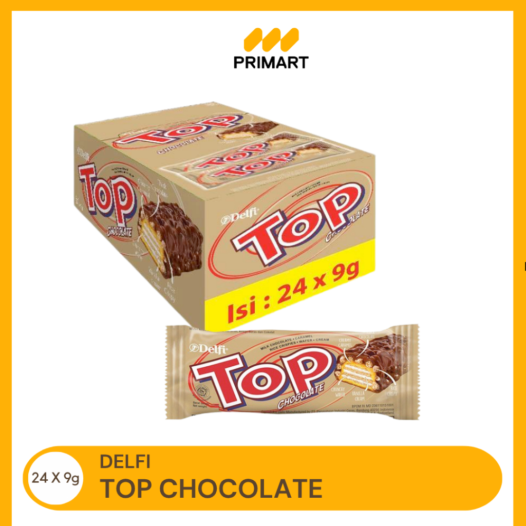 Delfi Top Chocolate Wafer 9 g (24 pcs / Box) | Shopee Philippines