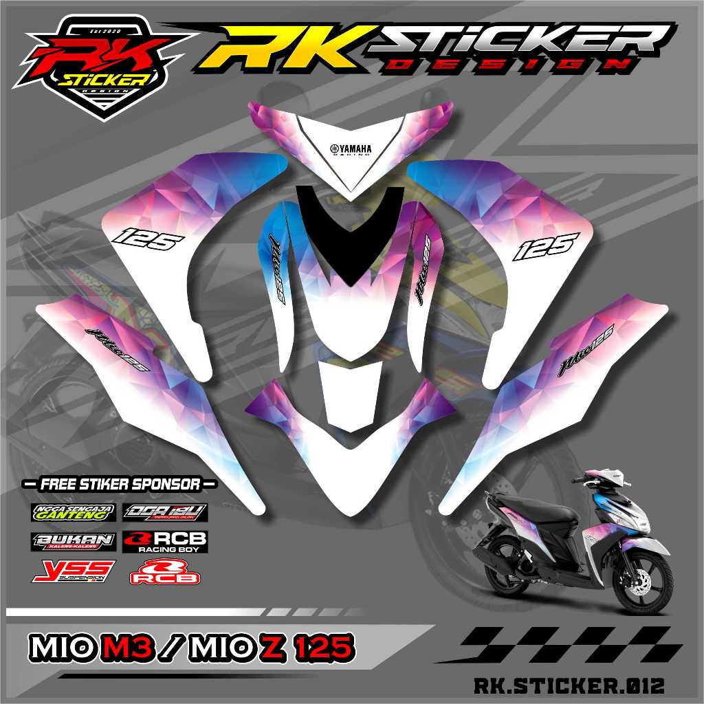 Yamaha Mio M3 125 Fullbody Decal Sticker - MIO Z 125 Degsn Graphic ...