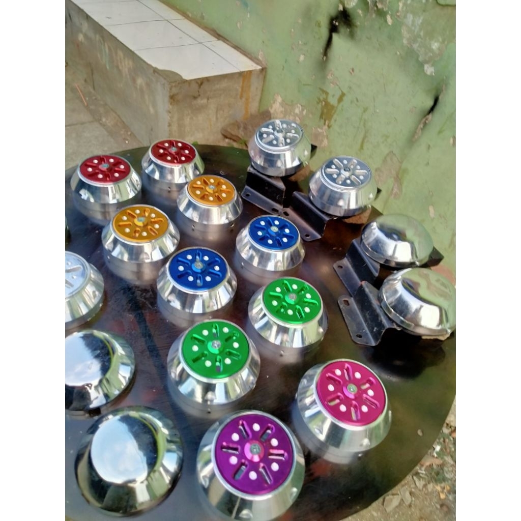 GL100 HORN COVER SPINNER MODEL COLOR ALUMINUM MATERIAL (2PCS) | Shopee ...