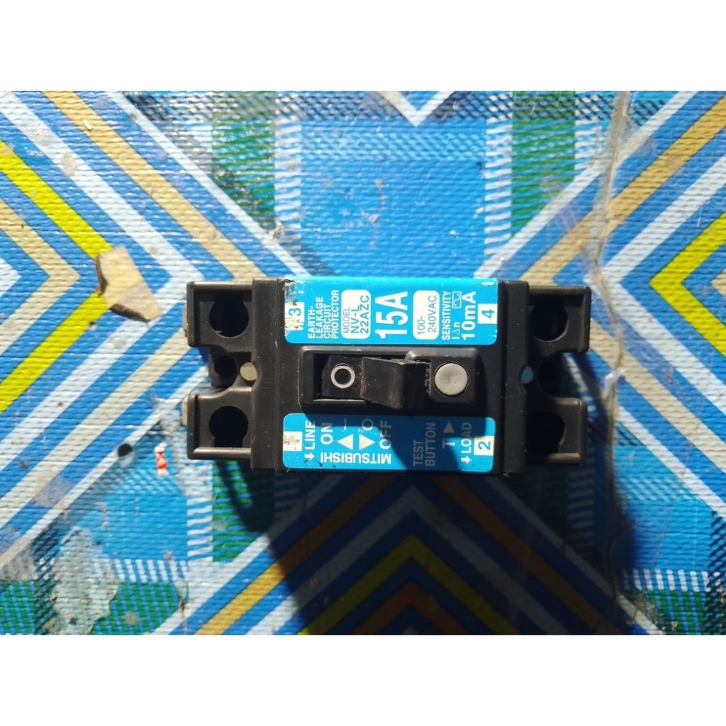 ELCB Earth Leakage Circuit Breaker Mitsubishi NV-L22AZC 15a NV-L22AYCA ...