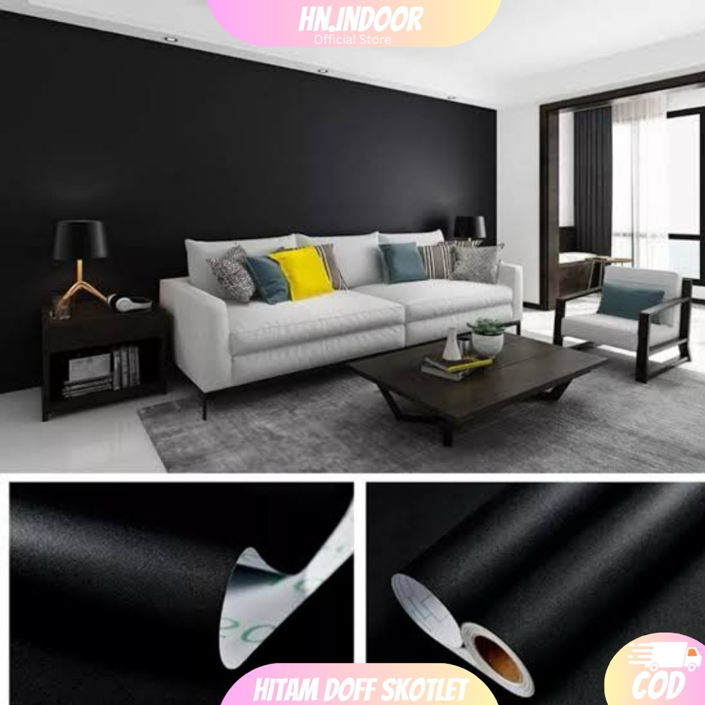 PVC SHEET Sticker Black Matte Sticker Wood Furniture Sticker for Tables ...