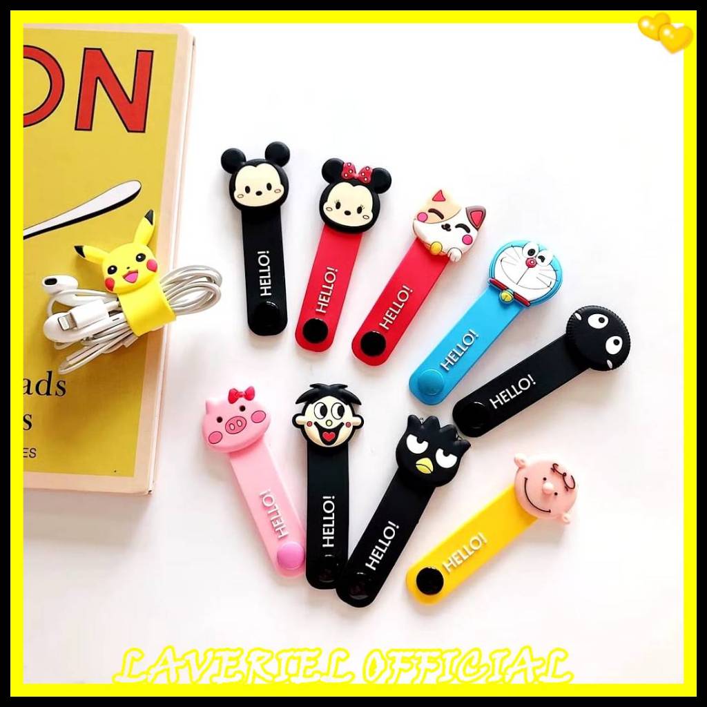 CORD HOLDER CABLE BINDER Clip 3D Elastic Character CABLE Clamp / CABLE ...