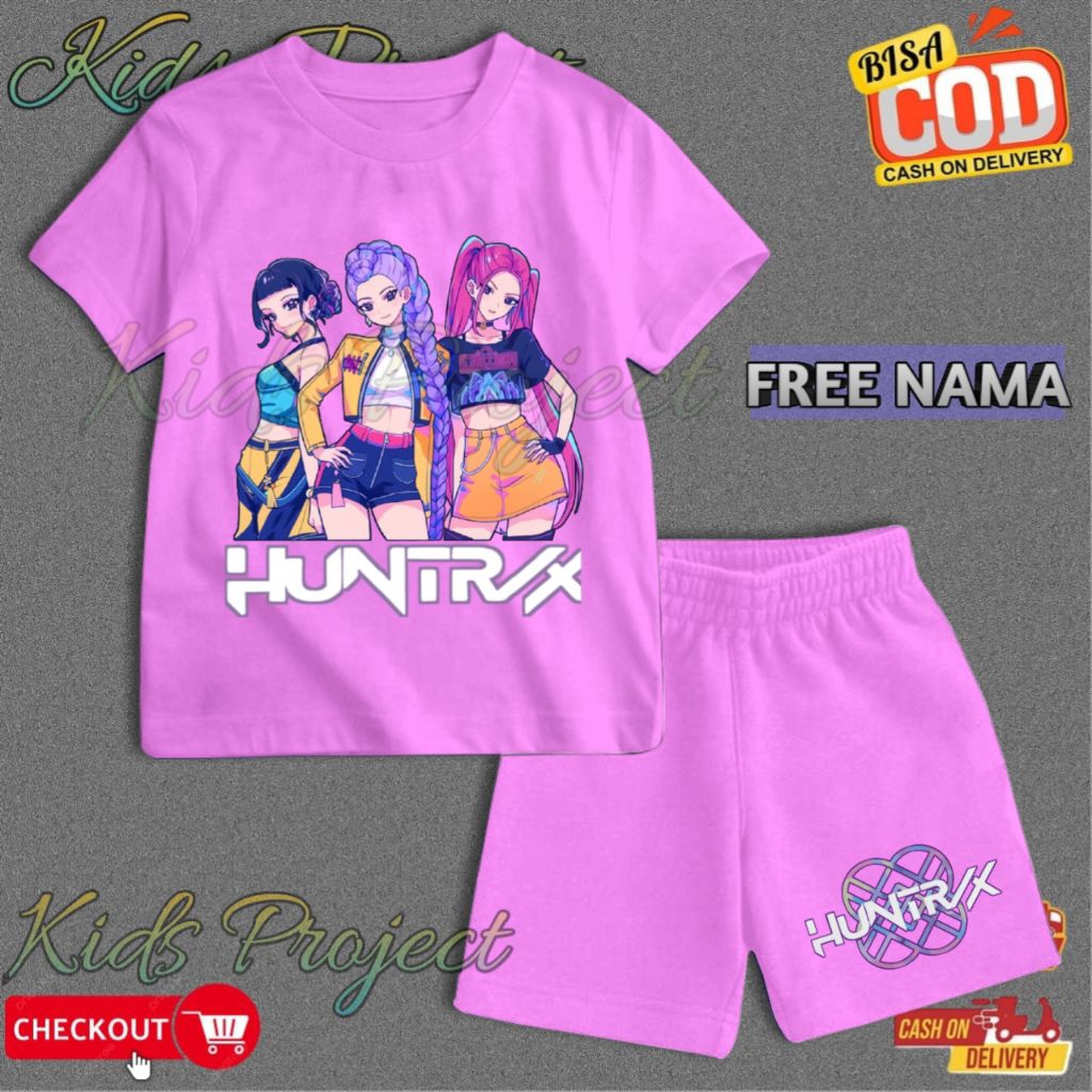 Cool HUNTRIX Kids Suit - Huntrix Kpop Demon Hunters Kids T-Shirt Suit ...