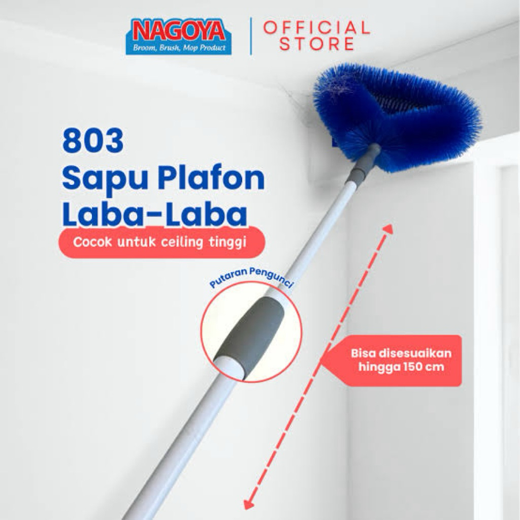 BROOM - NAGOYA BROOM WITH ADJUSTABLE HANDLE CEILING | Shopee Philippines