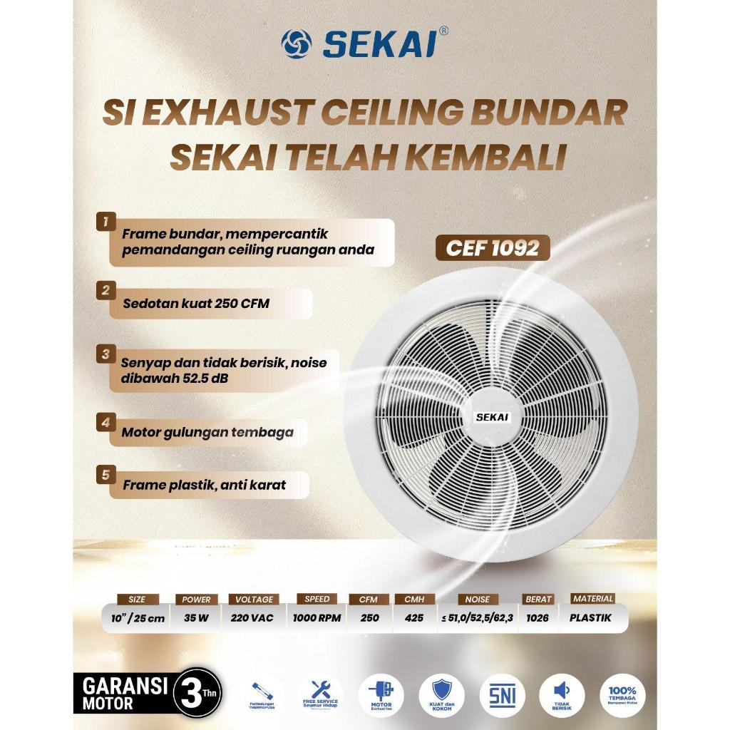 Sekai Exhaust Fan Ceiling CEF-1092 Ceiling Fan Round CEF1092 CEF 1092 | Shopee Philippines