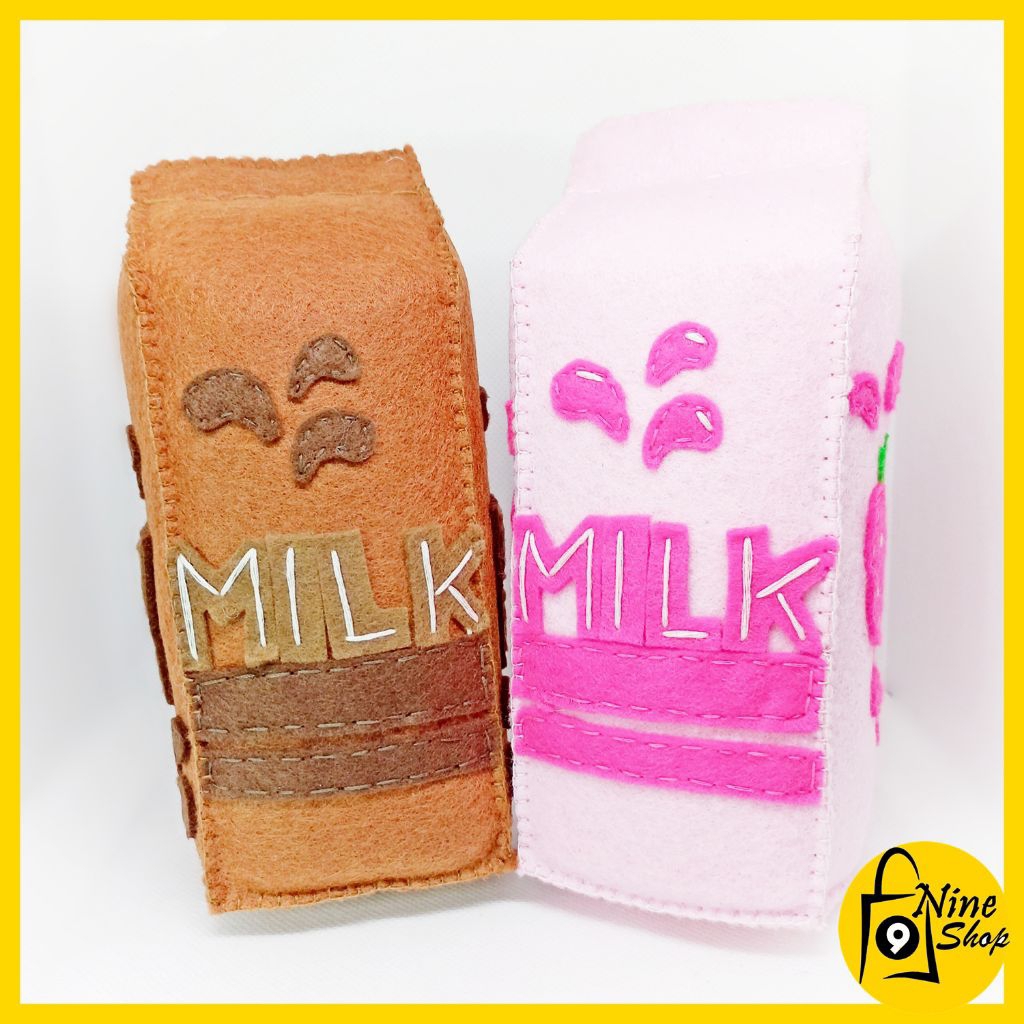 Felt Milk Carton Pretend Play food - Flannel Box Milk Drink | Shopee ...