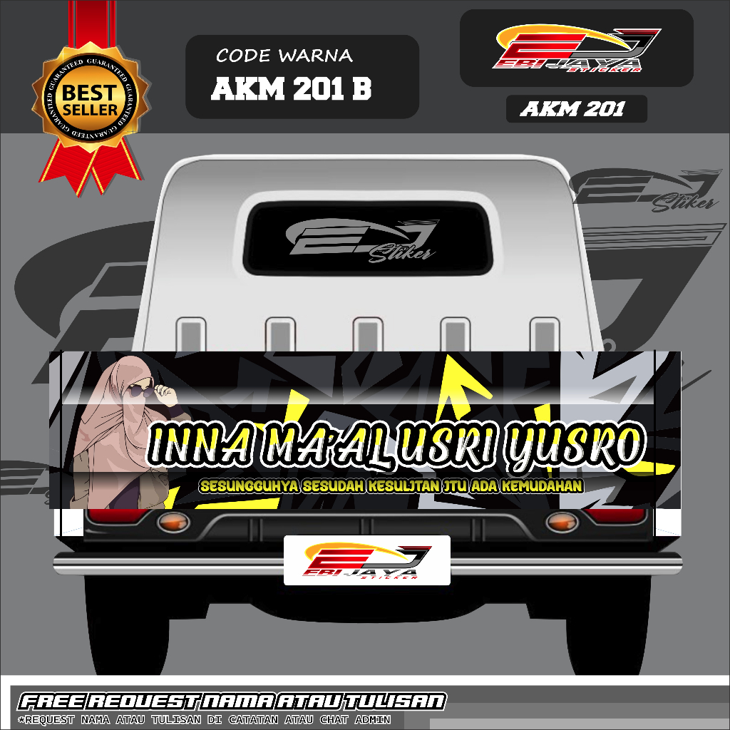 PICK UP REAR BACK VARIATION STICKER DECAL / LATEST L300 TRAGA GRANMAX ...
