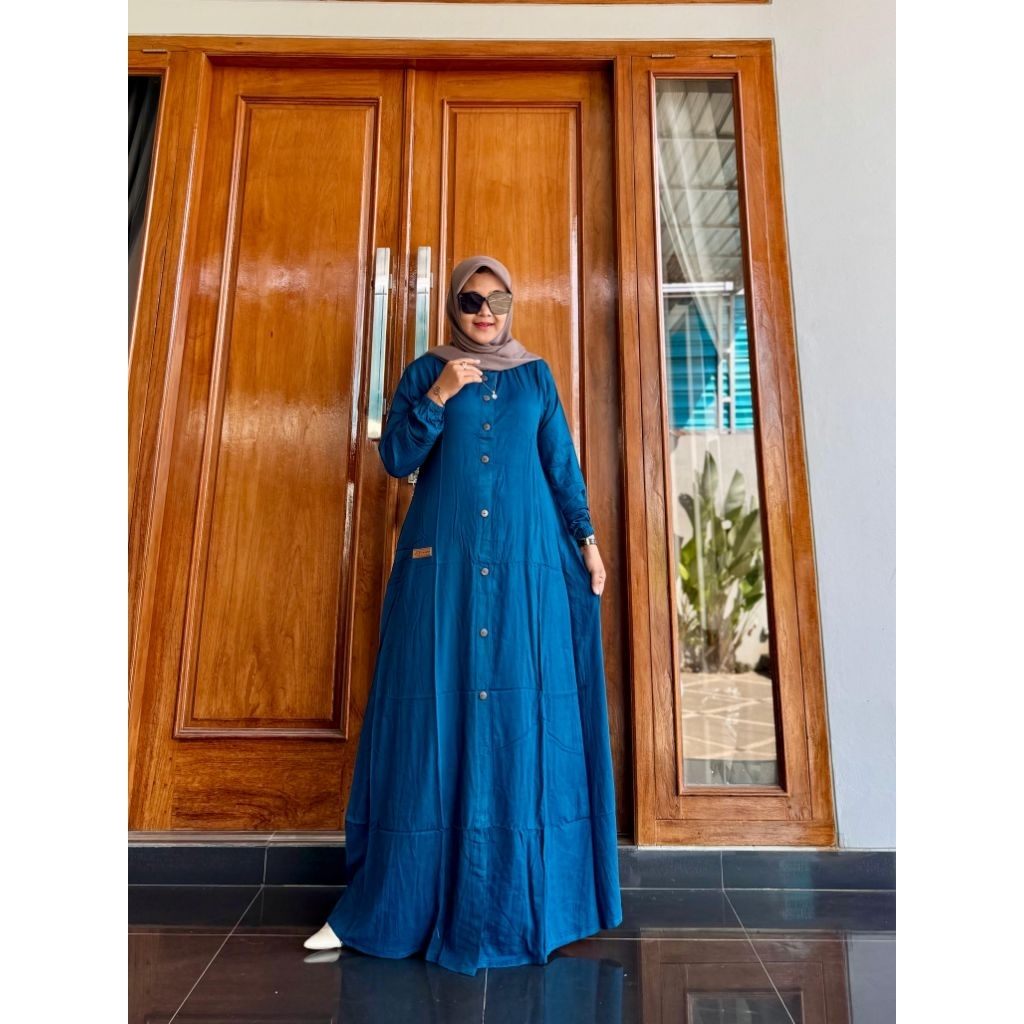 Plain dress Saulin store/ Plain dress biru Bca twill uniqlo/ plain ...