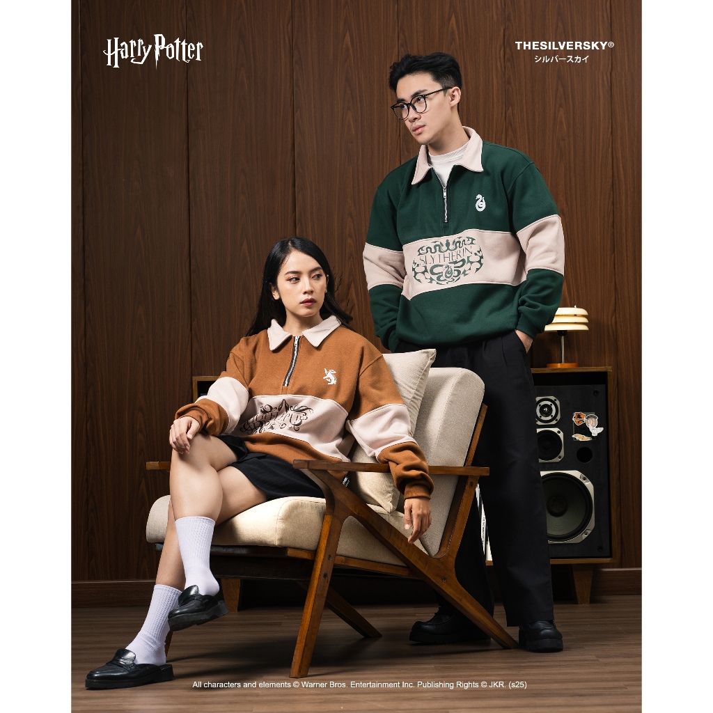 Thesilversky Harry Potter Hogwarts Houses Halfzip Premium | Shopee ...