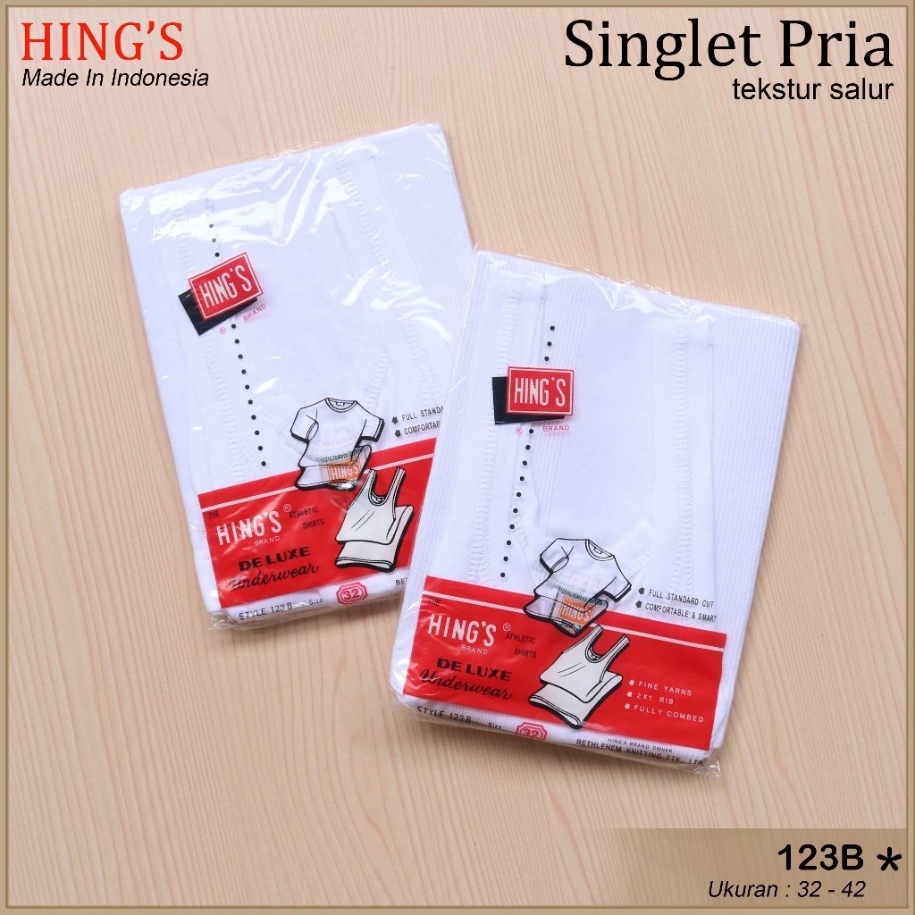 (3 Pcs) Hing's 123B Men's Singlet | Hing's Brand Men's Undershirts ...