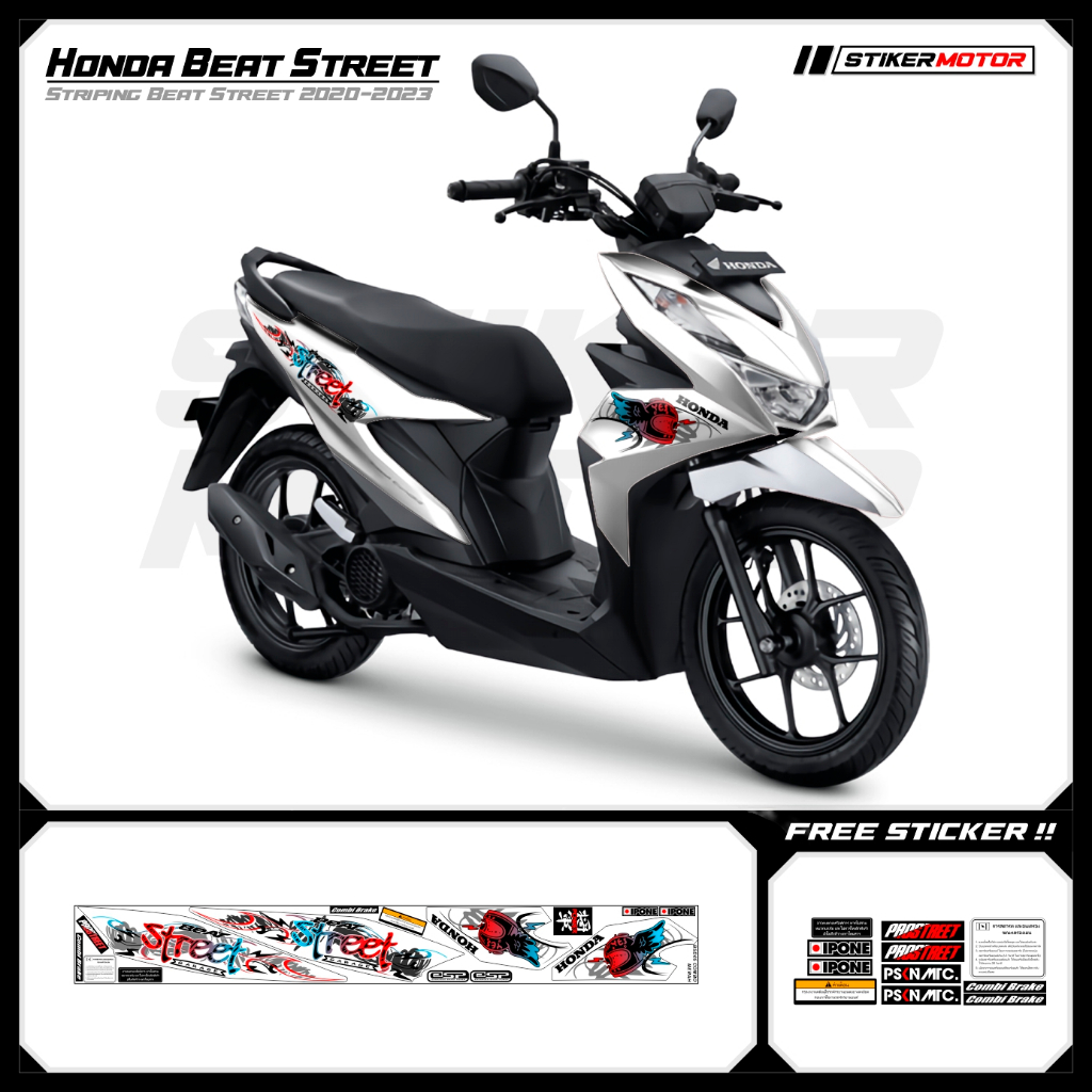 BSD05 Striping Sticker Honda BEAT Street deluxe 2020 2021 2022 2023 ...