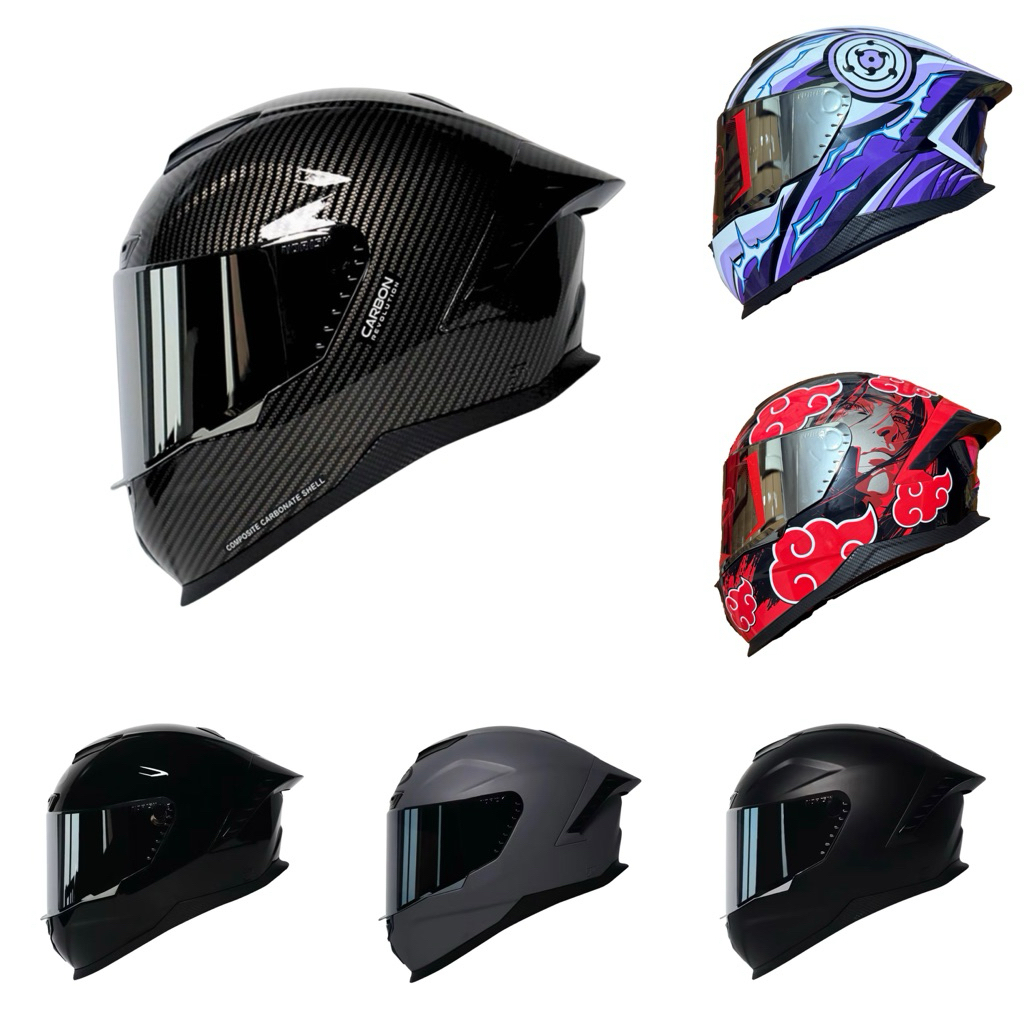 Vrc Full Face Carbon Helmet Handsome & Plain Solid Package SNI Adult ...
