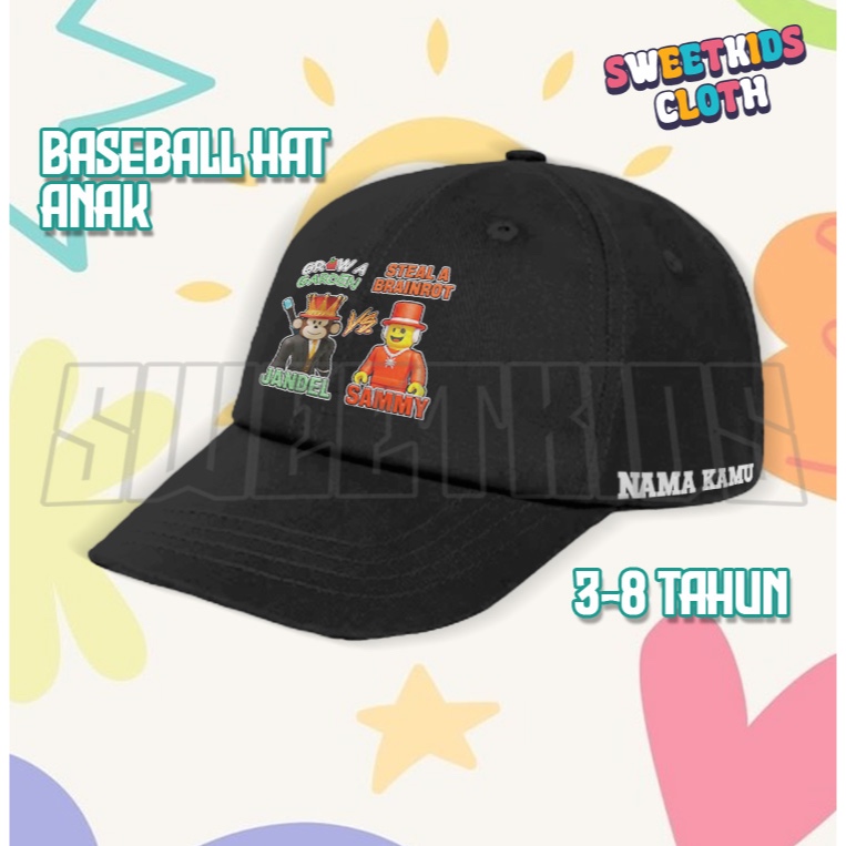 Stealth Kids Baseball Cap Brainrot Sammy vs Growa Garden Vandel Sammy ...