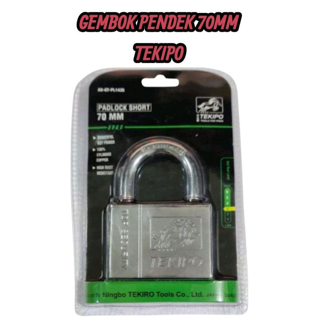 TEKIPO SHORT PADLOCK FOR HOUSE DOORS, GATE, FENCE, IRON, TRALIS, SHORT ...