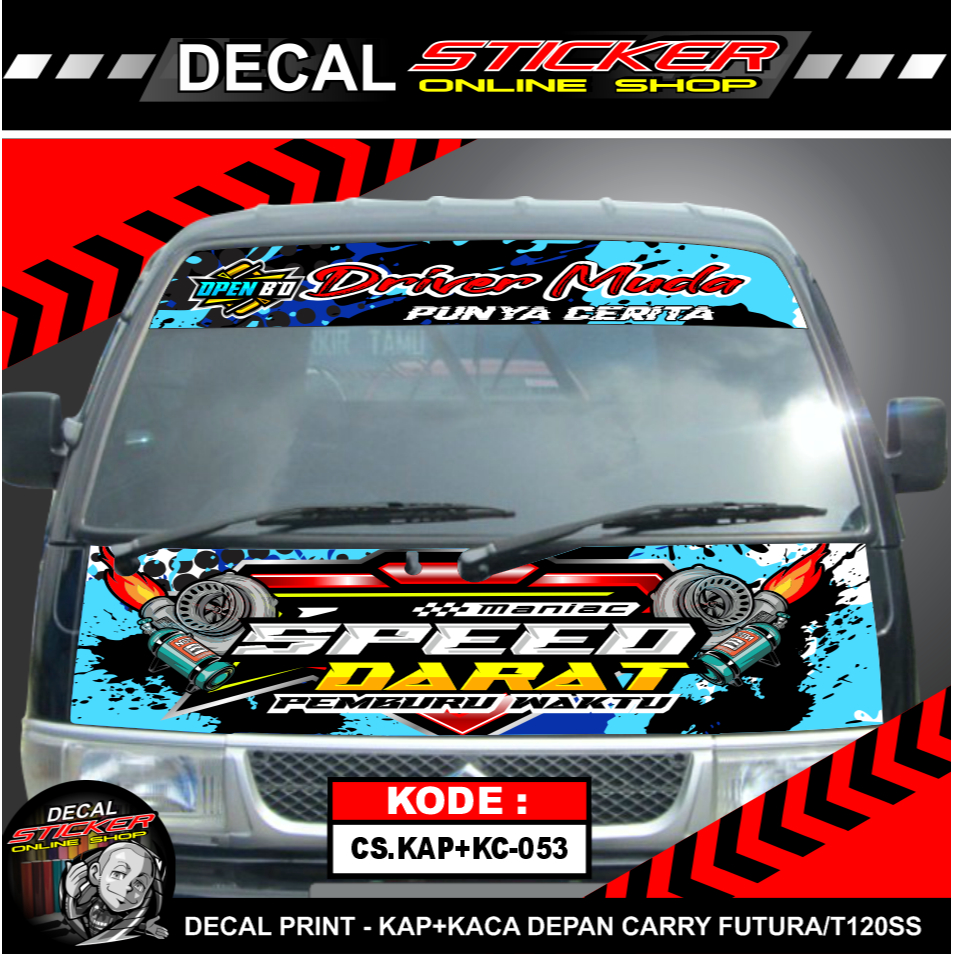 CARRY FUTURA/T120SS PICK UP HOOD + GLASS STICKER - STICKER ALREADY ...
