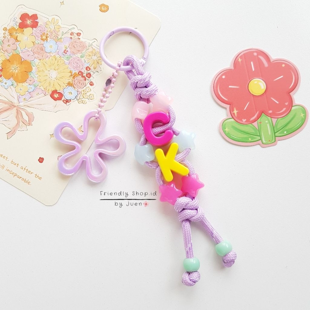 GANTUNGAN CK CK CK | Bag Charm ALPHABET SOLID | Custom Premium Letter ...