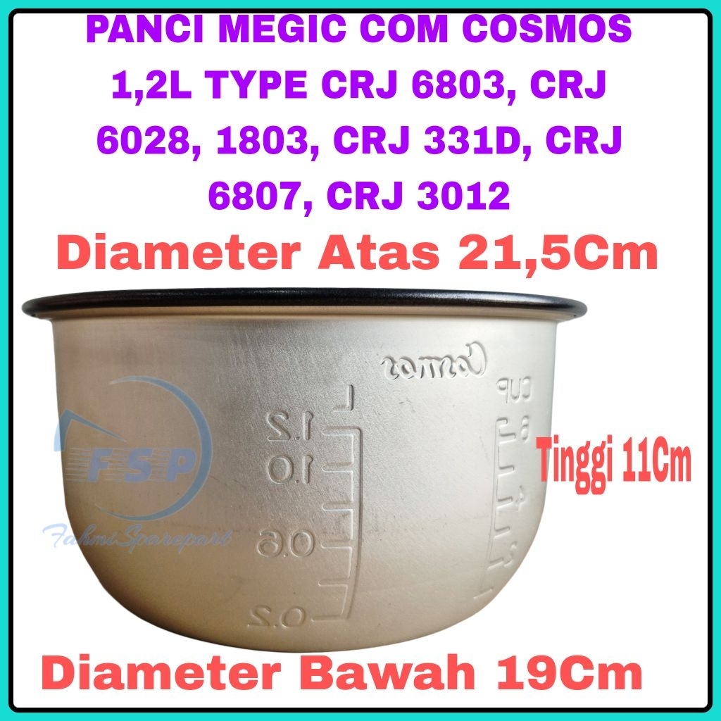 Original Mejikom Cosmos Teflon Pan 1.2L Capacity 1.2 Liter Magic Com ...