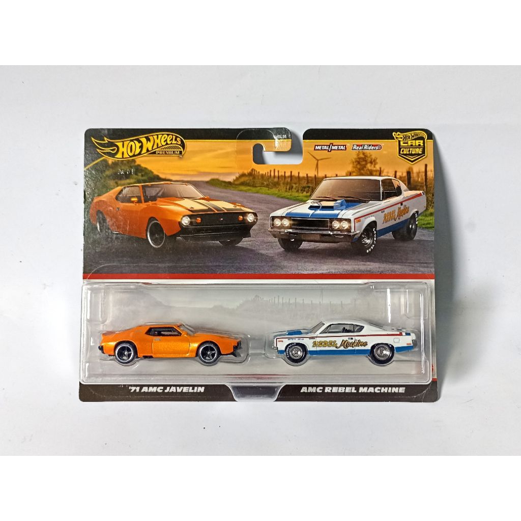 Hot Wheels Premium Car Culture 2-Pack '71 AMC Javelin & AMC Rebel ...