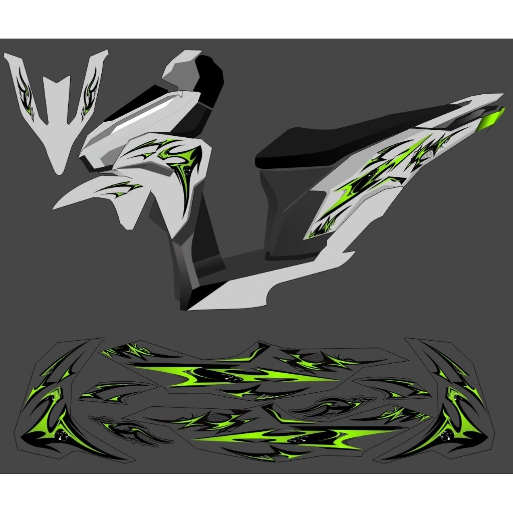 Striping sticker vario new 125 gen 2 transparent hologram Chrome glossy ...