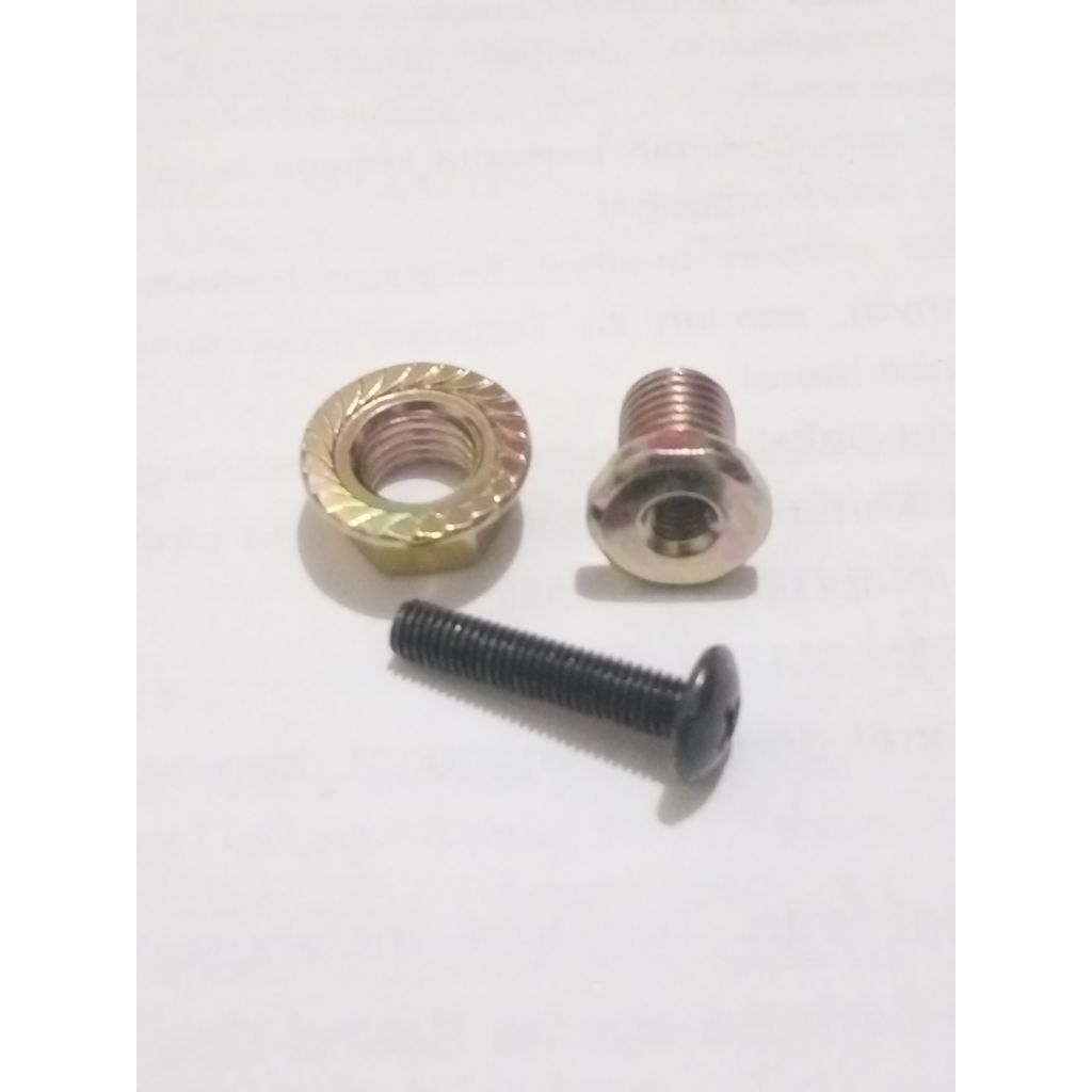 (1 set) windshield visor nut bolts, anti-break nuts, IRON Nmax Aerox ...