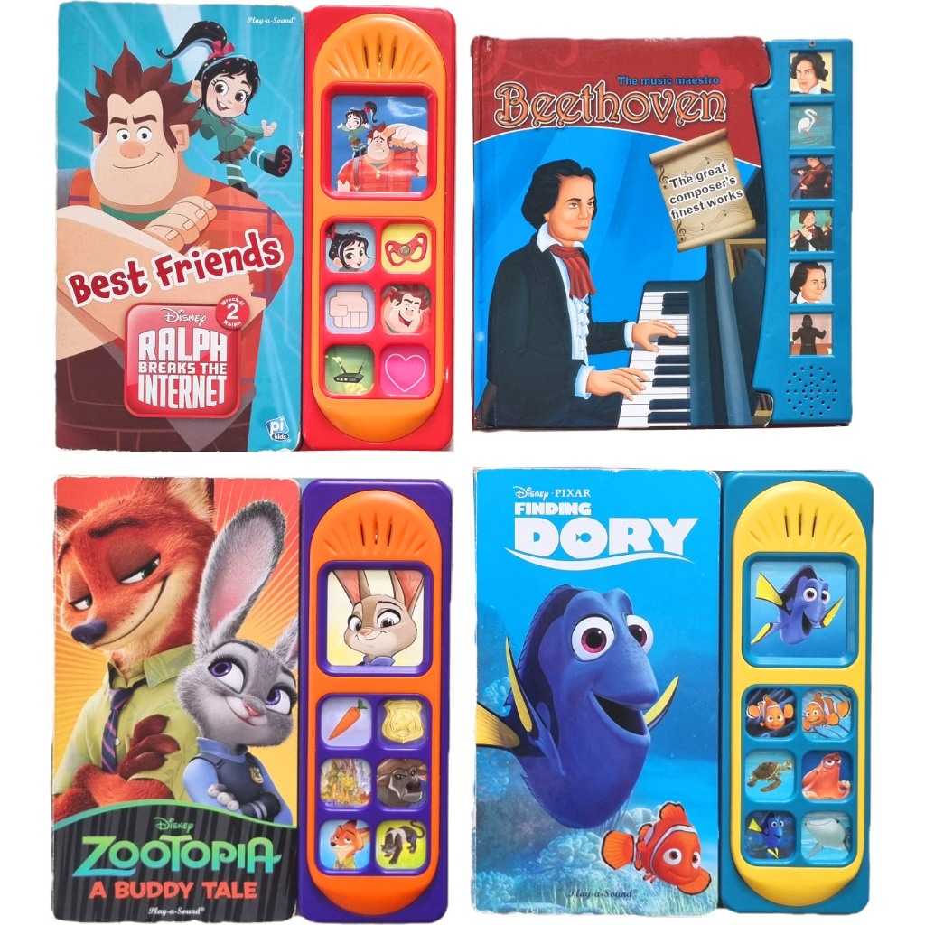 Set 4pc Phoenix Books Disney Ralph Breaks The Internet Zootopia Finding ...