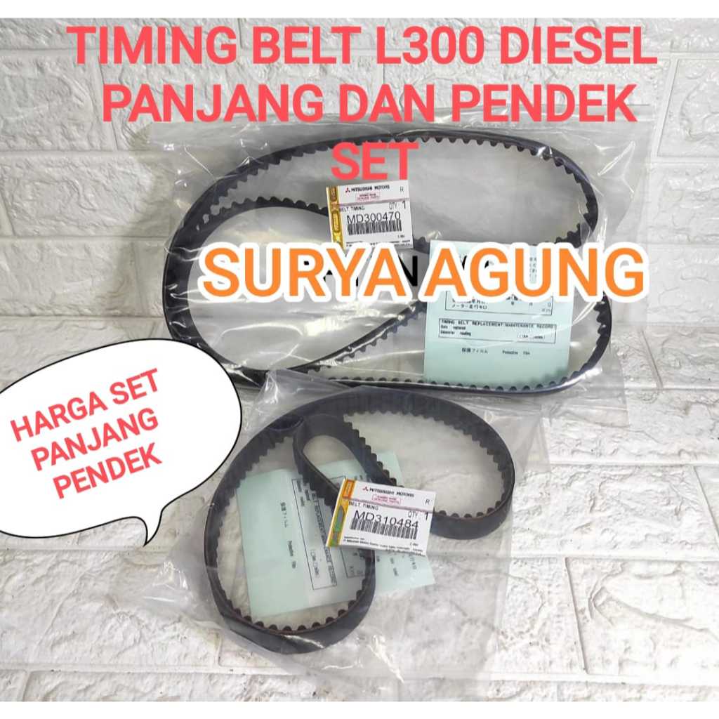 MITSUBISHI L300 DIESEL LONG AND SHORT TIMING BELT PRICE PER UNIT AND ...