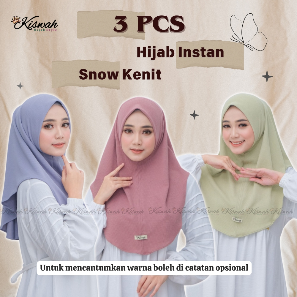 Kiswah - Snow Kenit Hijab Savings Package (3 PCS) - Cool, Comfortable ...