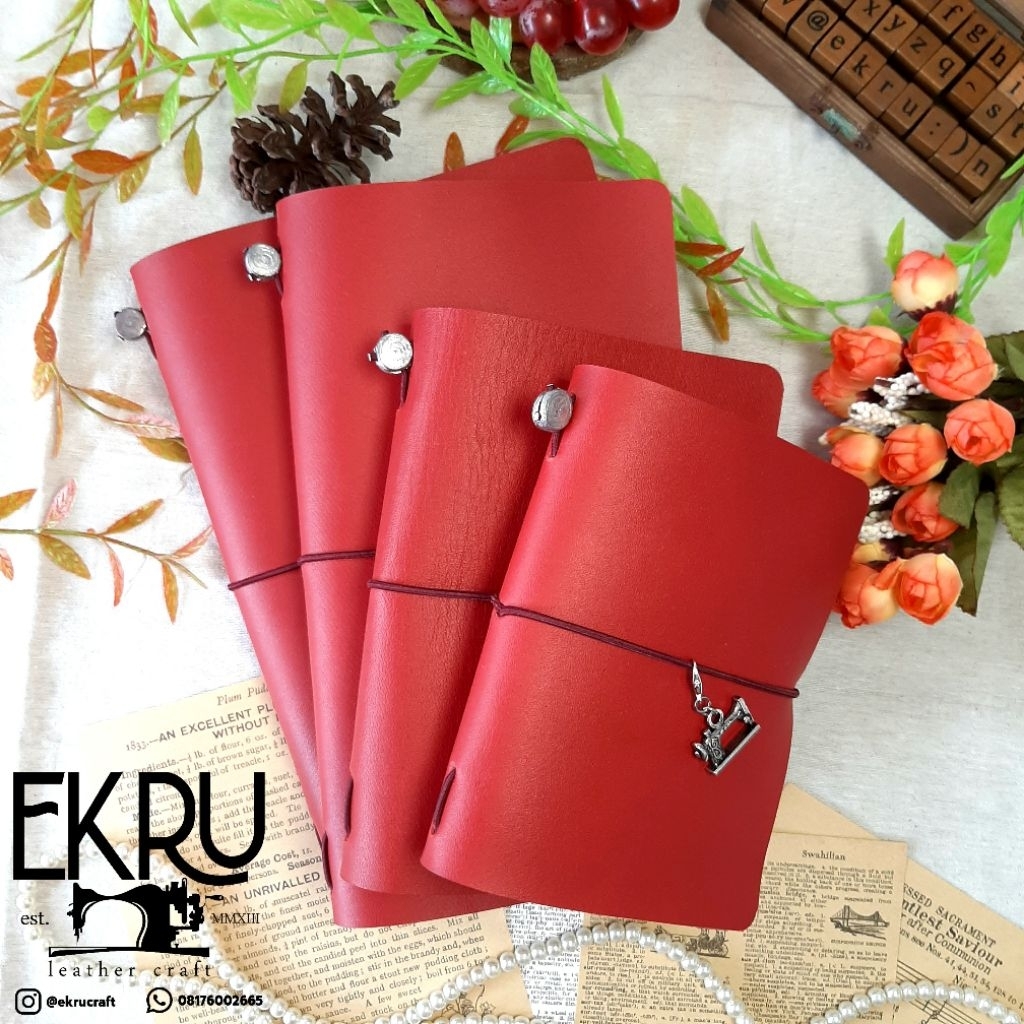 A5 • REGULAR • A6 • PASSPORT - RED CHILLI PEPPER - GENUINE LEATHER ...