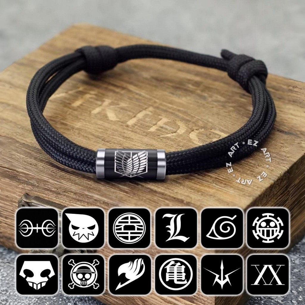 One Piece Naruto Attitude on Anime Logo Symbol Fashion Bracelet Fairy ...