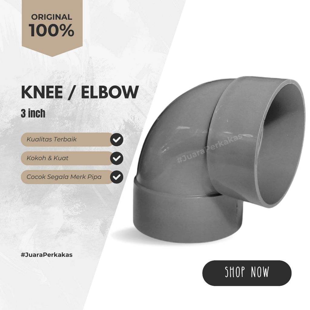 Keni Knee 3 Inch PVC Elbow Pipe Connection 3" Quality | Shopee Philippines
