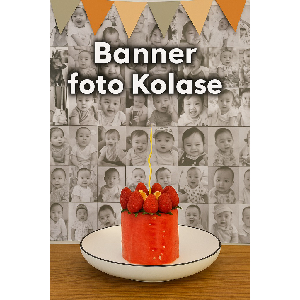 Banner Backdrop photo collage 365 photos | 2x2 meter photo Background ...
