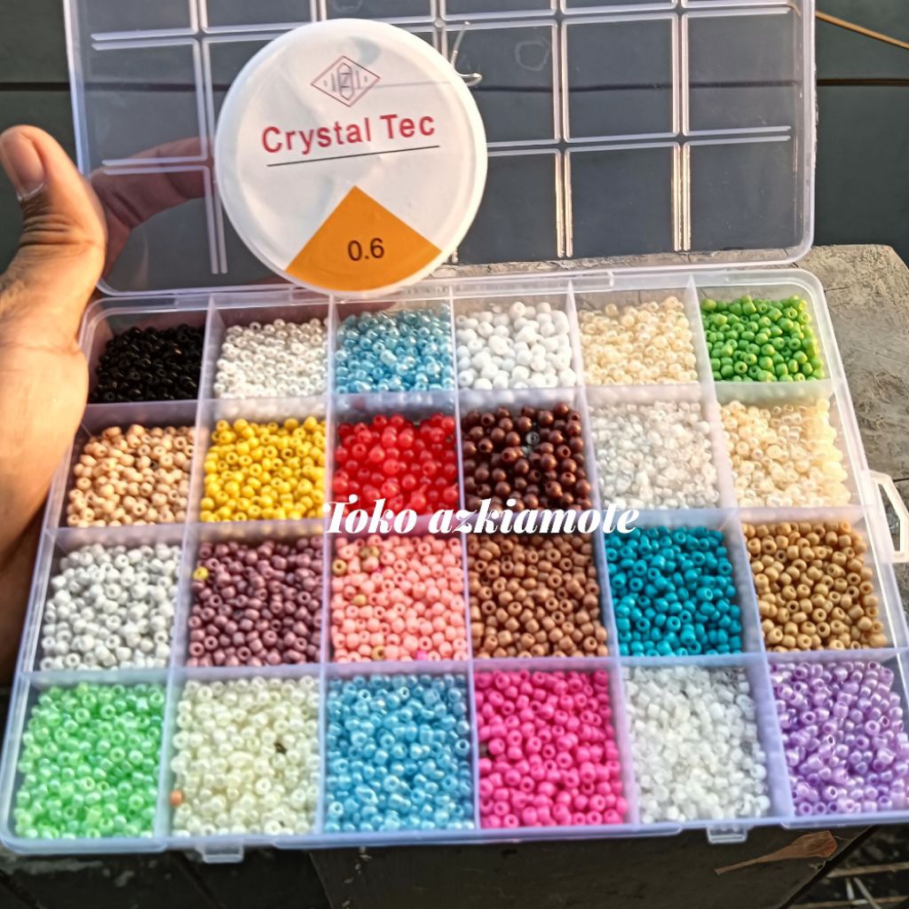 DIY Beads Set Complete Box Aesthetic Bracelet - Sand Beads Box DIY ...