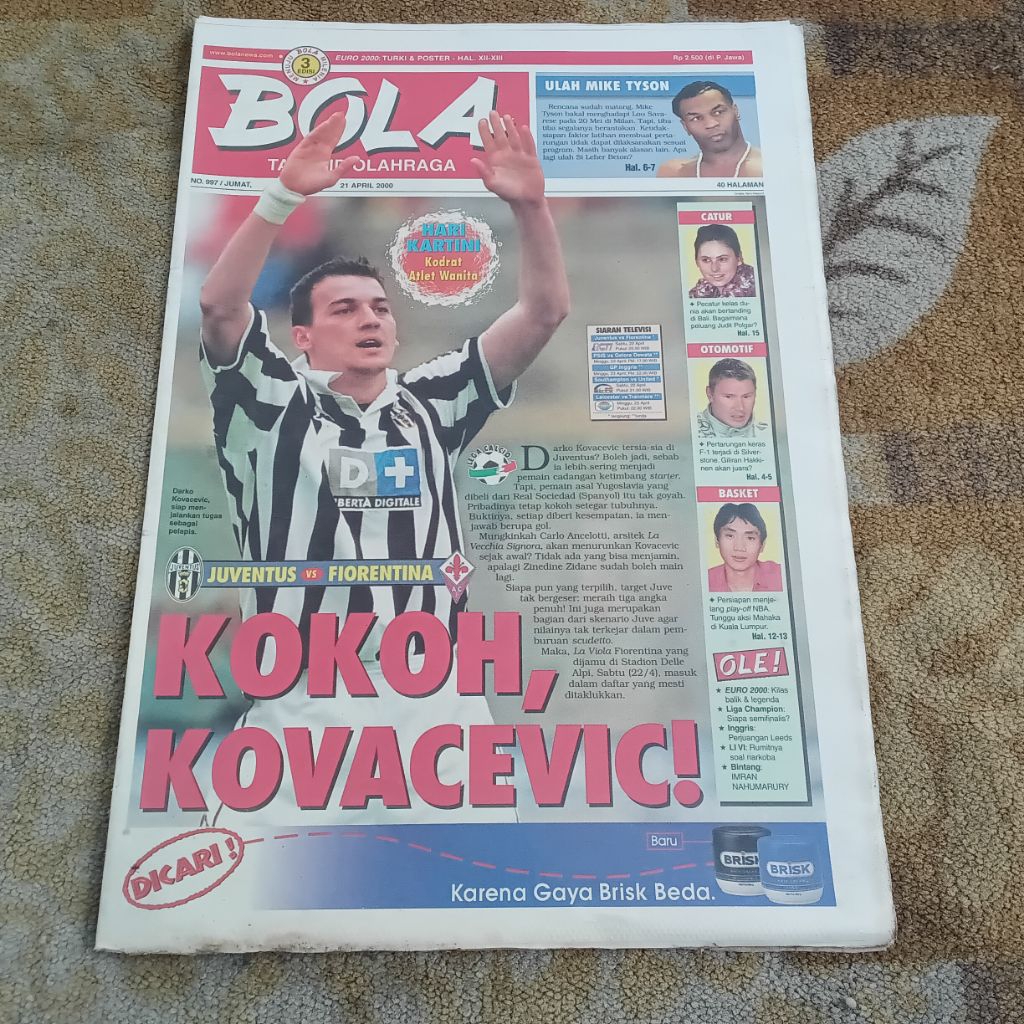Tabloid Football Magazine 997 Friday 21 April 2000 Sturdy Kovacevic ...