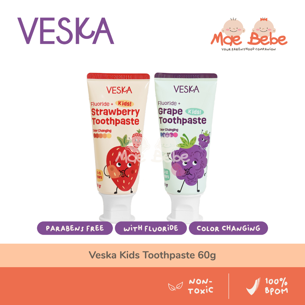 Veska Kids Color Changing Toothpaste With Fluoride Toothpaste 60g ...