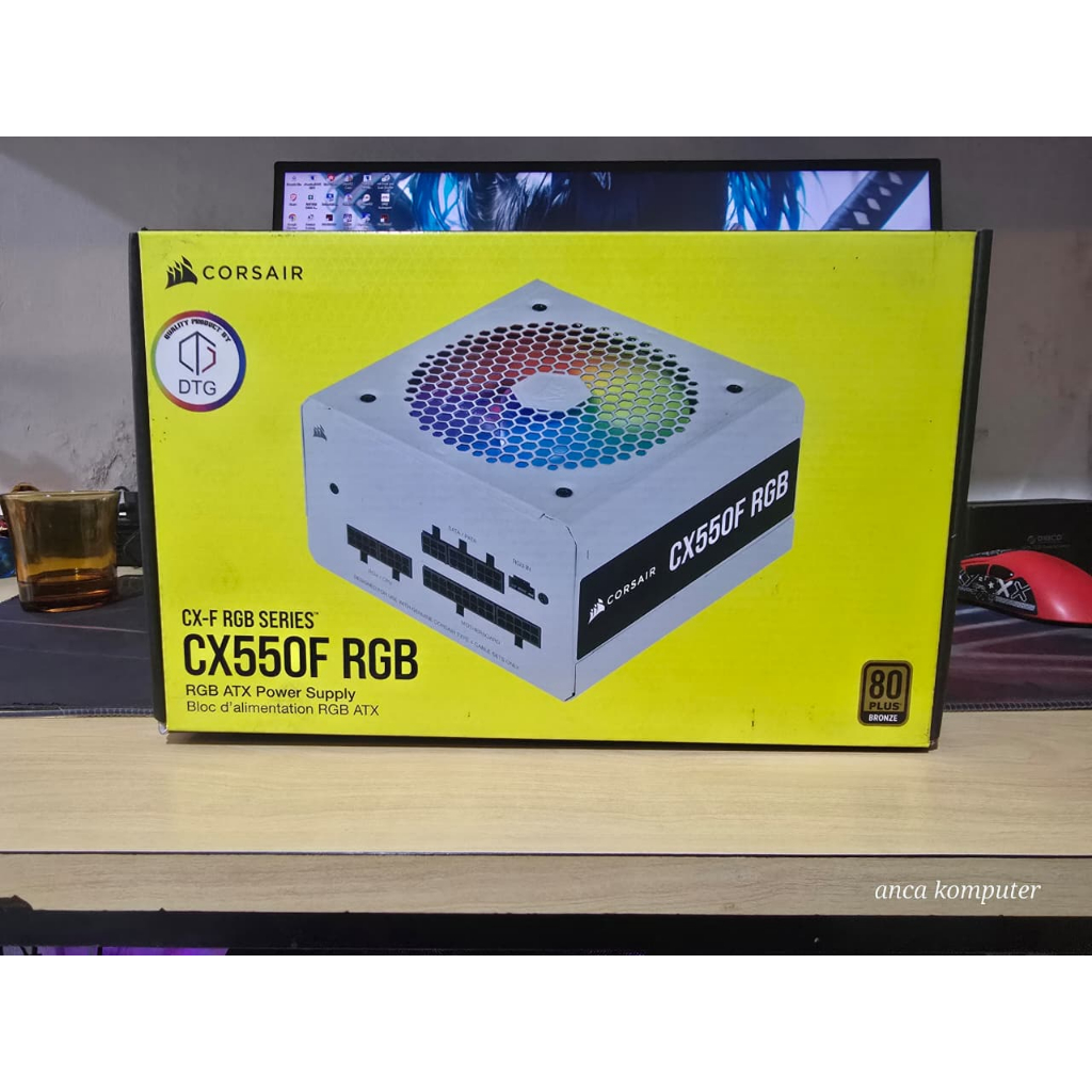 CORSAIR CX550F RGB 550 WATT 80+ BRONZE CERTIFIED FULLY MODULAR RGB PSU ...