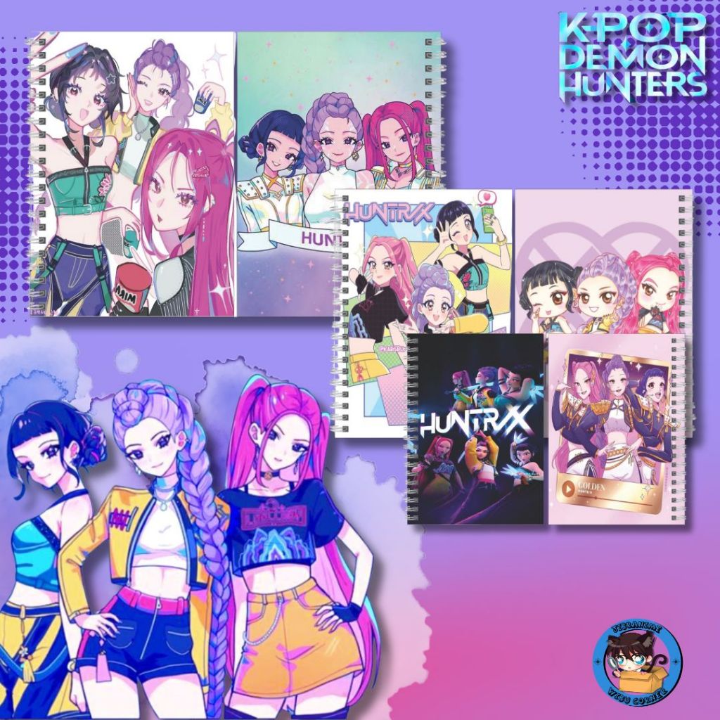 HUNTRIX KPOP DEMON HUNTER NOTEBOOK/ HUNTRIX KPOP DEMON HUNTERS NOTEBOOK ...