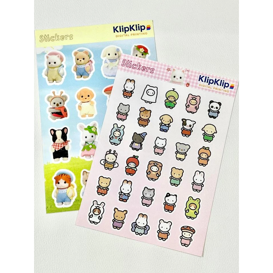 Sylvanian Families Sticker Pack Cute Animal Characters Glitter ...