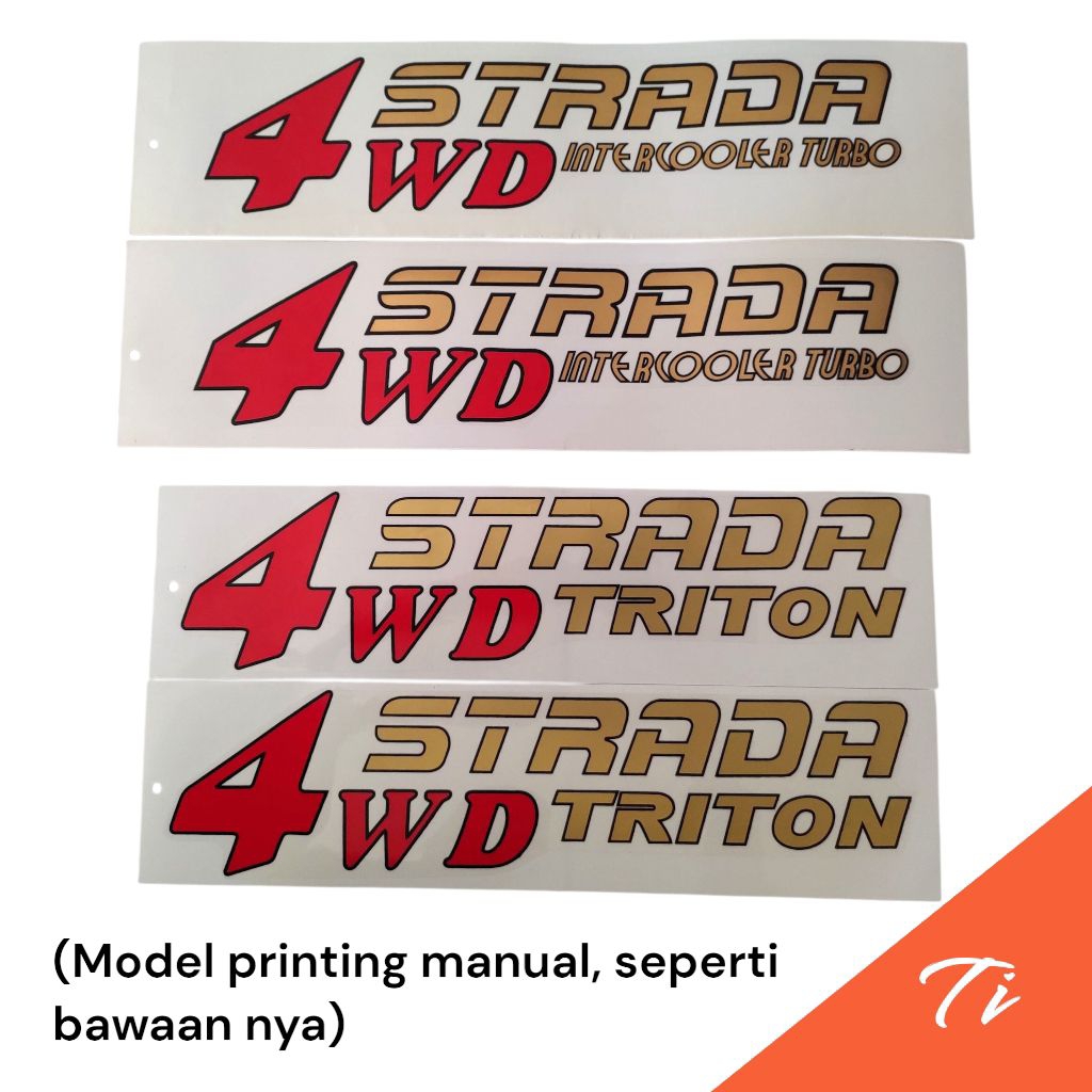 Mitsubishi Strada 4WD Triton Body Sticker Intercooler Turbo/ 1 set ...