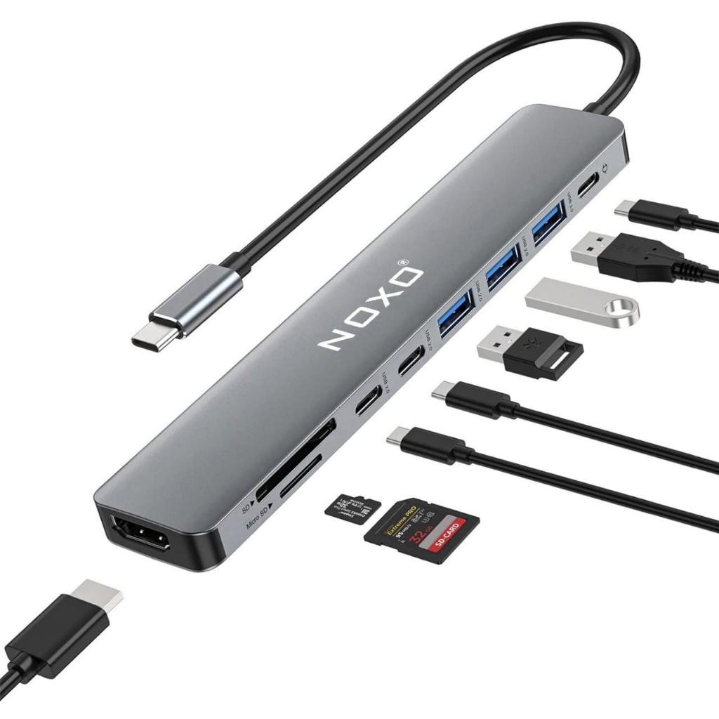 BESTCASE8 - NOXO HUB-N1 USB Hub Type C 8 in 1 USB C 4K HDMI SD/TF Card ...