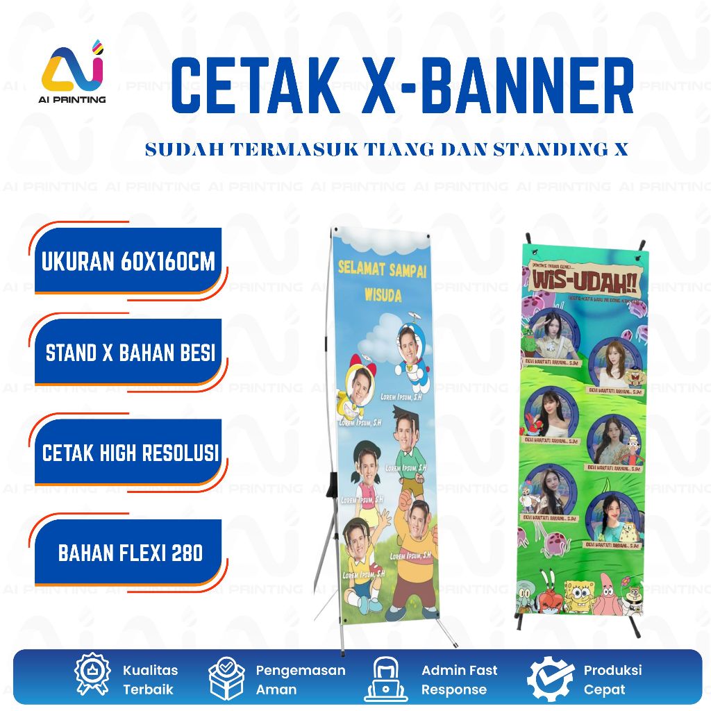 PRINT X BANNER + STANDING GRADUATION BANNER/ CONFERENCE BANNER ...