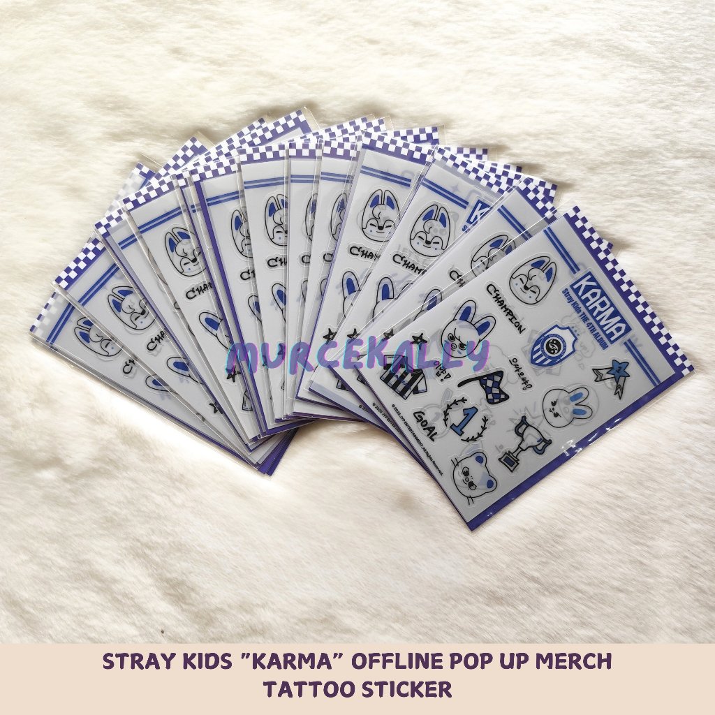 [LAST STOCK] Stray Kids KARMA Pop Up Merch Tattoo Sticker - Official ...