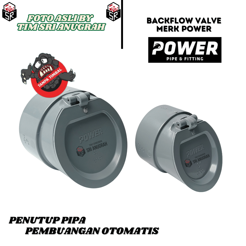 POWER Backflow Valve Automatic Drain Water Pipe Connection Open Close ...