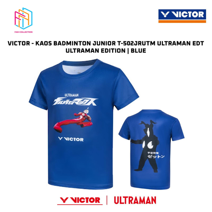 VICTOR Junior T-502 JR UTM Ultraman EDT F Blue Badminton Shirt | Shopee ...