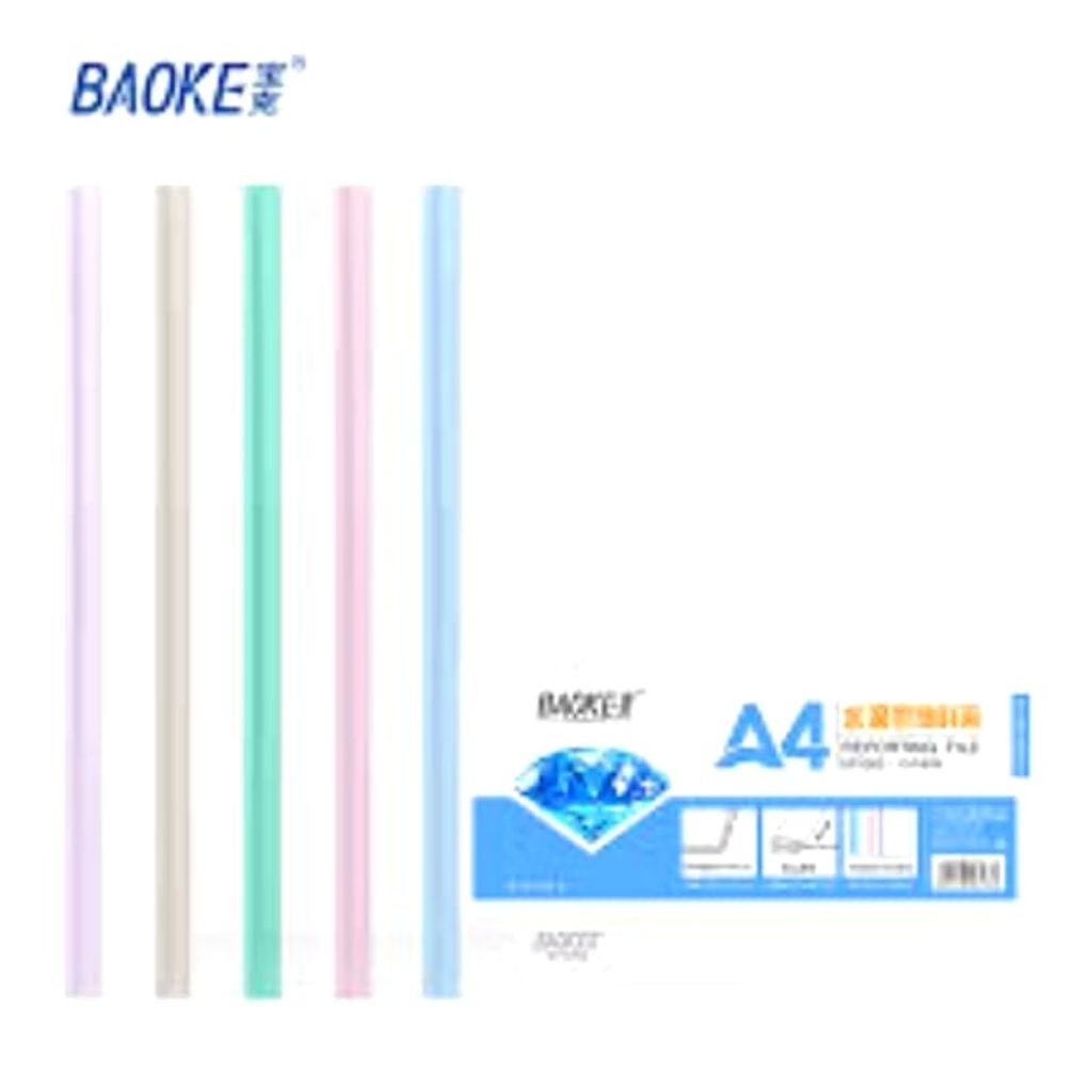 BAOKE SLIDE BINDER RELAXATION FILE SLIP FOLDER MAP PLASTIC CLIP BINDING ...