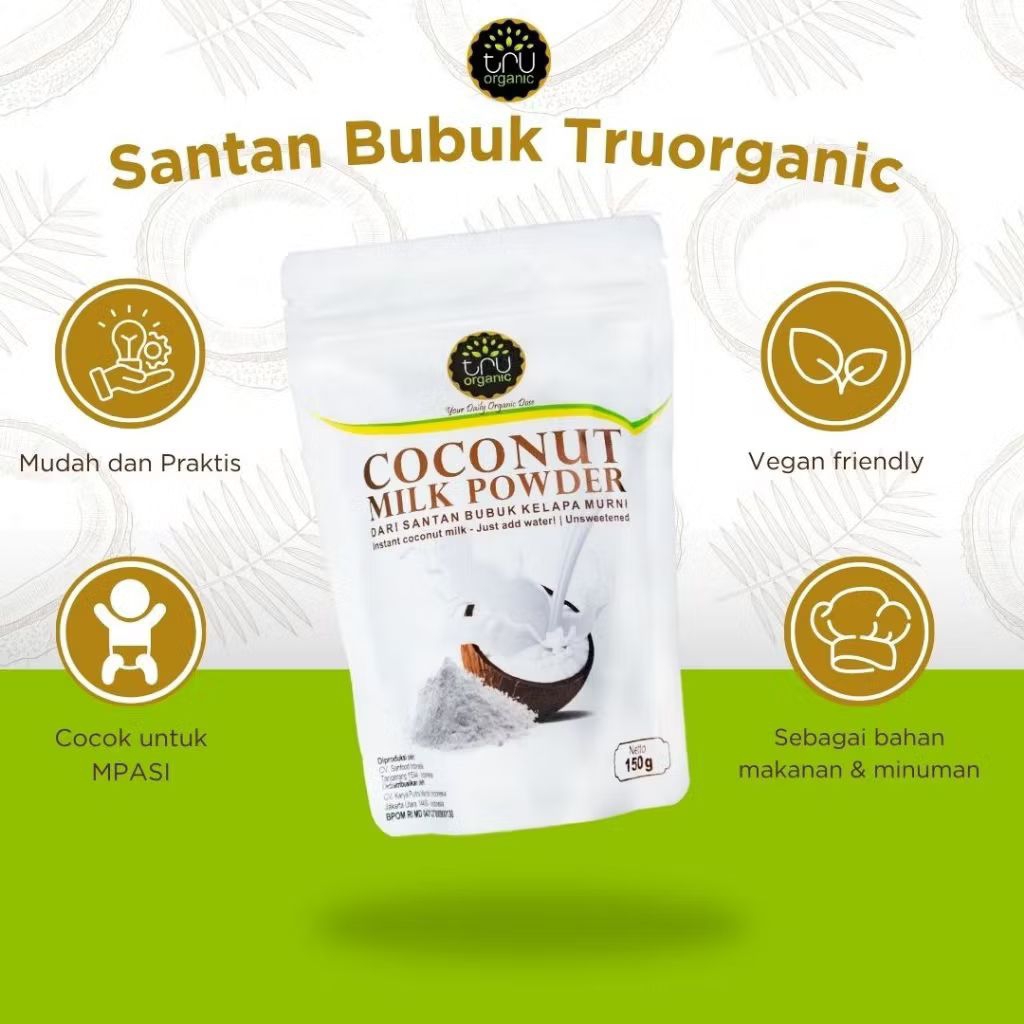 Tru Organic Coconut Milk Powder 150ml - Coconut Milk Powder | Shopee ...