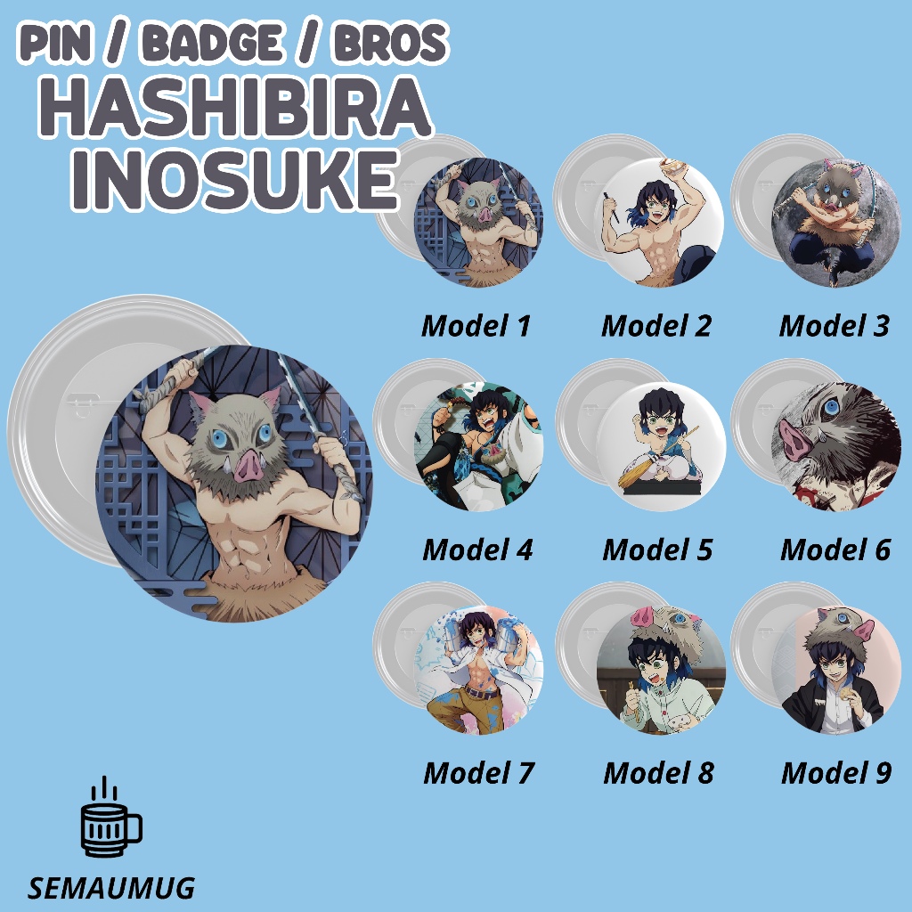 HASHIBIRA INOSUKE DEMON SLAYER PIN GIFT CUTE ANIME ROUND BADGE BROOCH ...