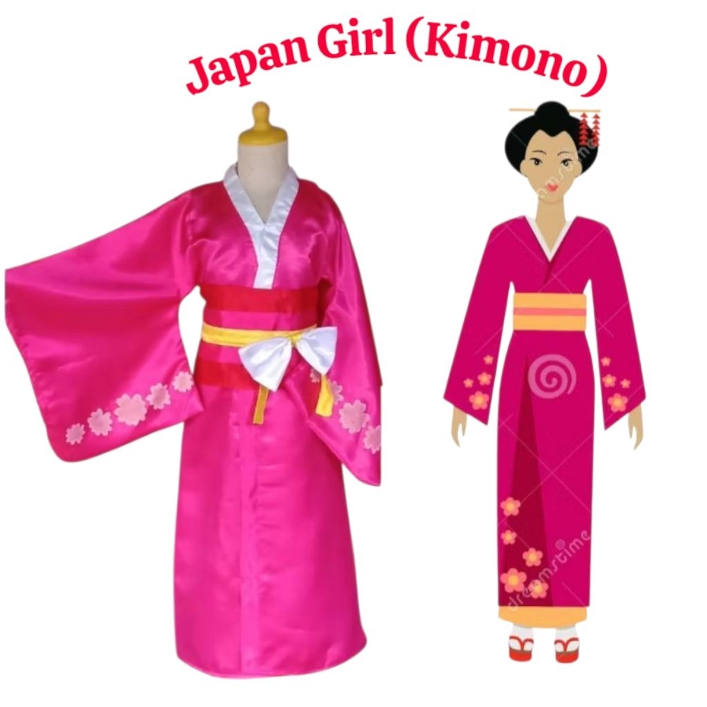 Japanese Kimono Girl and Adult/ Japanese National Clothes Benua Asia ...