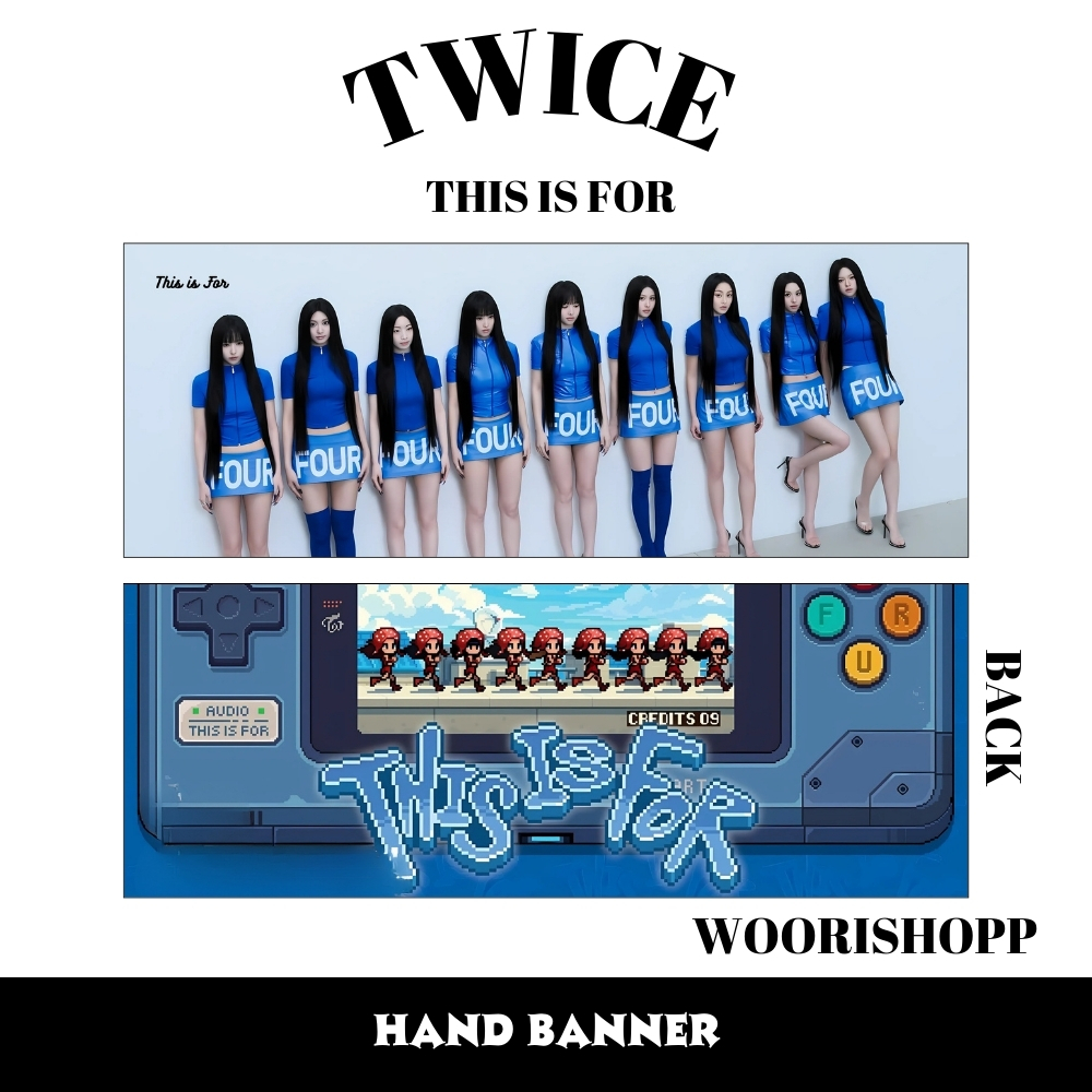 HAND BANNER TWICE THIS IS FOR 2 SIDES KPOP UNOFFICIAL JIHYO NAYEON MOMO ...