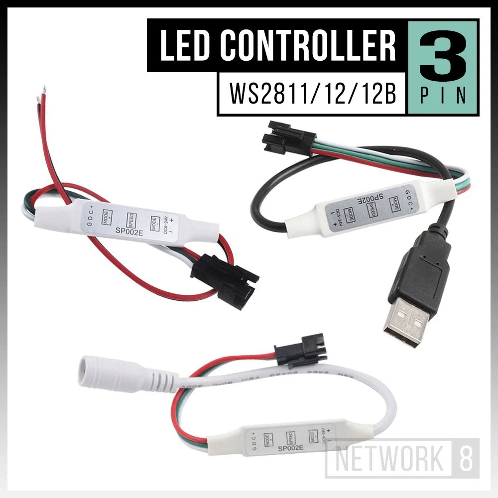 MINI LED STRIP LIGHT CONTROLLER MODULE 3 KEYS MOTION DC 5V 12V 24V ...