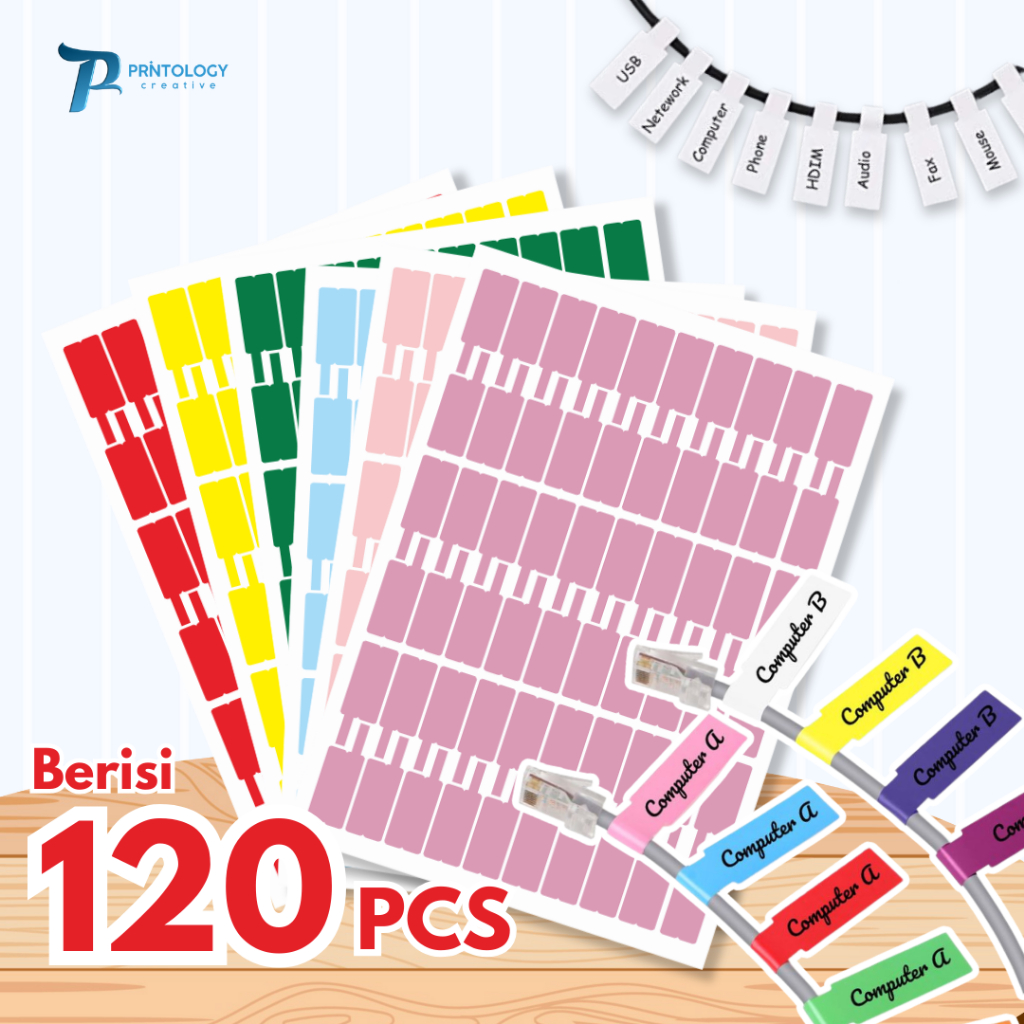 120 pcs Electrical Cable Labels Sticker Cable Tag Stickers Waterproof ...